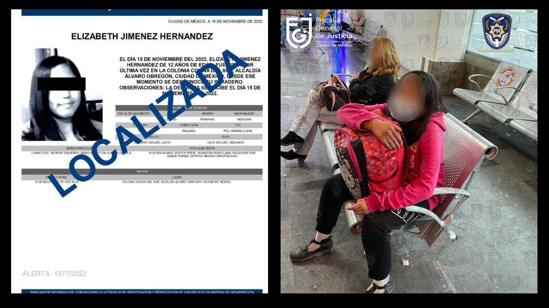 Encuentran a la niña Elizabeth Jiménez en Pachuca. - Pipol México