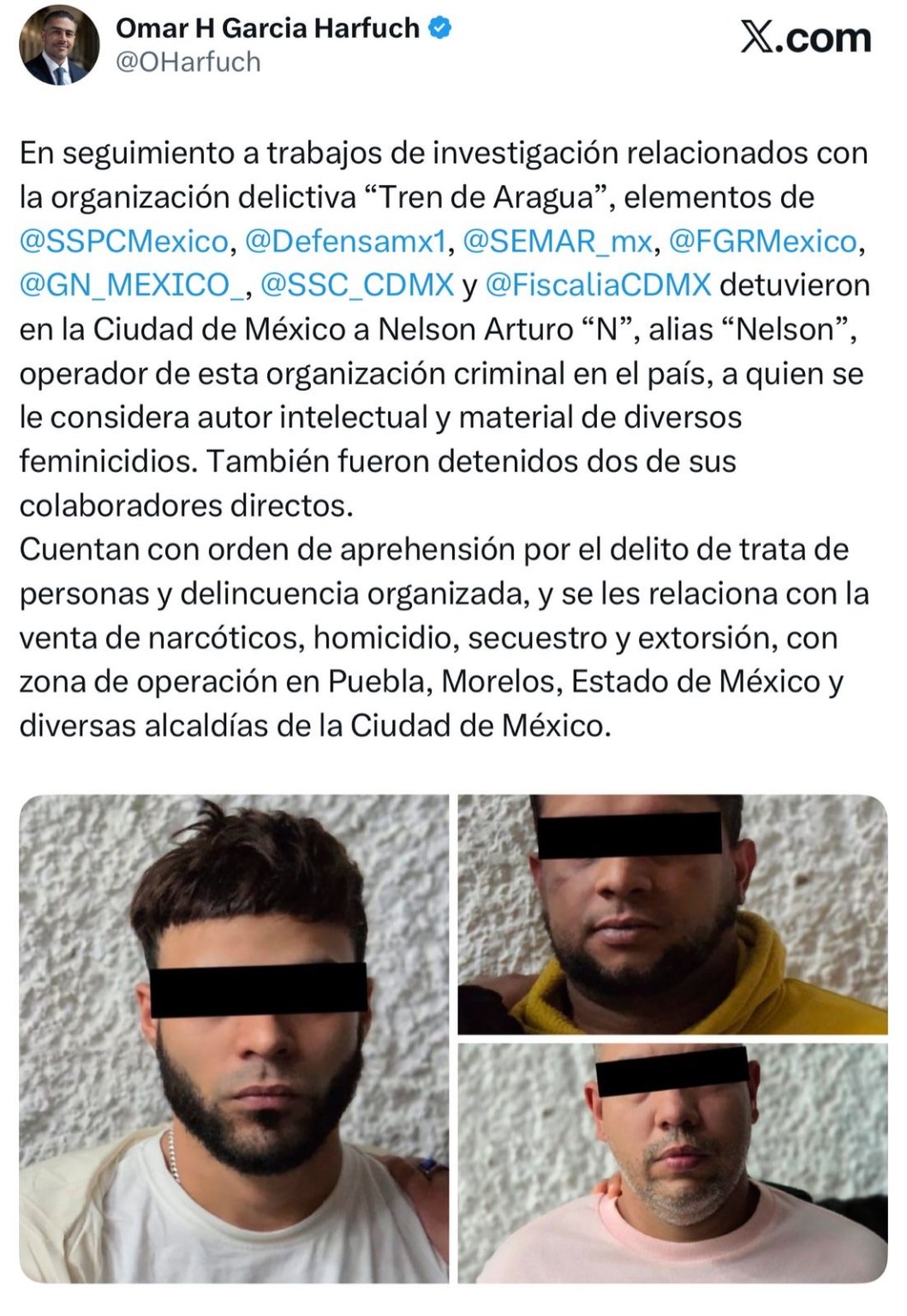 Caen en CDMX líder y operadores del “Tren de Aragua”; operaban a nivel ...